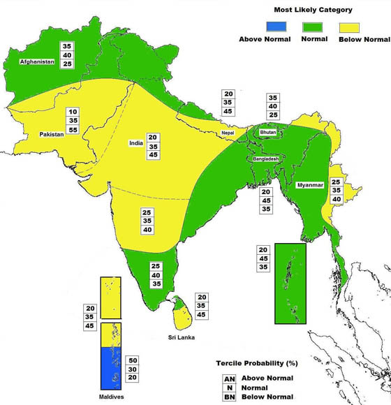 Below normal rainfall most likely in South Asia this year, say experts ...