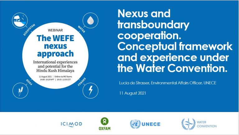 The WEFE nexus approach - ICIMOD